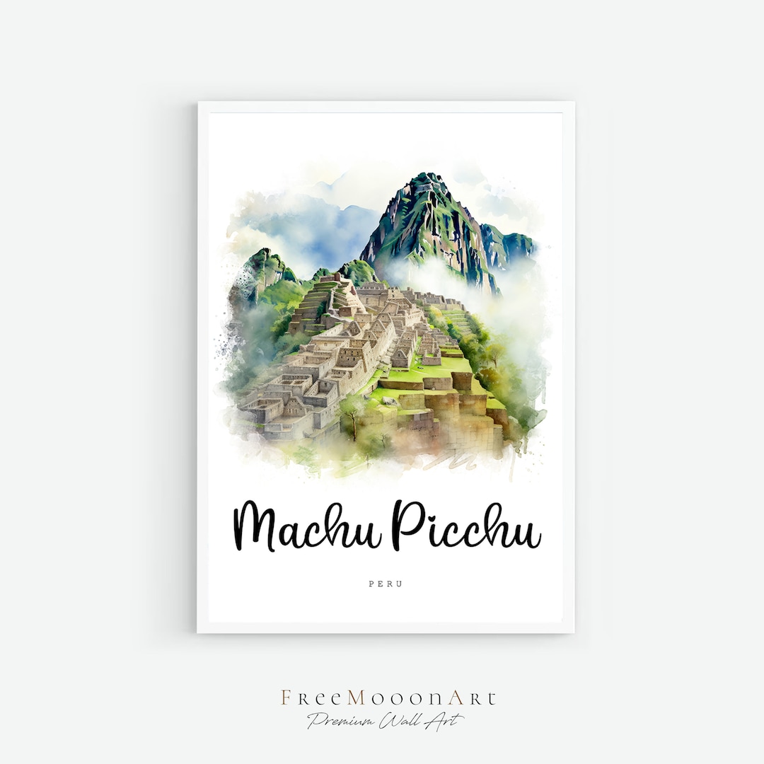 Machu Picchu, Peru Travel Poster, Peru Print, Wall Art Printable ...