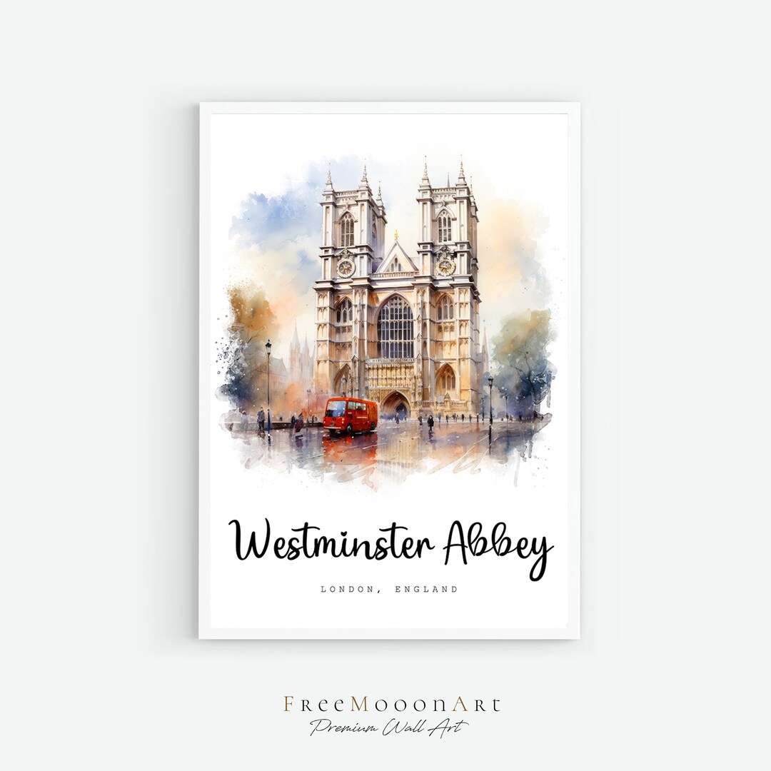 Westminster Abbey London England Travel Poster, City Print, United ...
