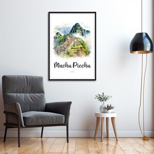 Machu Picchu, Peru Travel Poster, Peru Print, Wall Art Printable ...