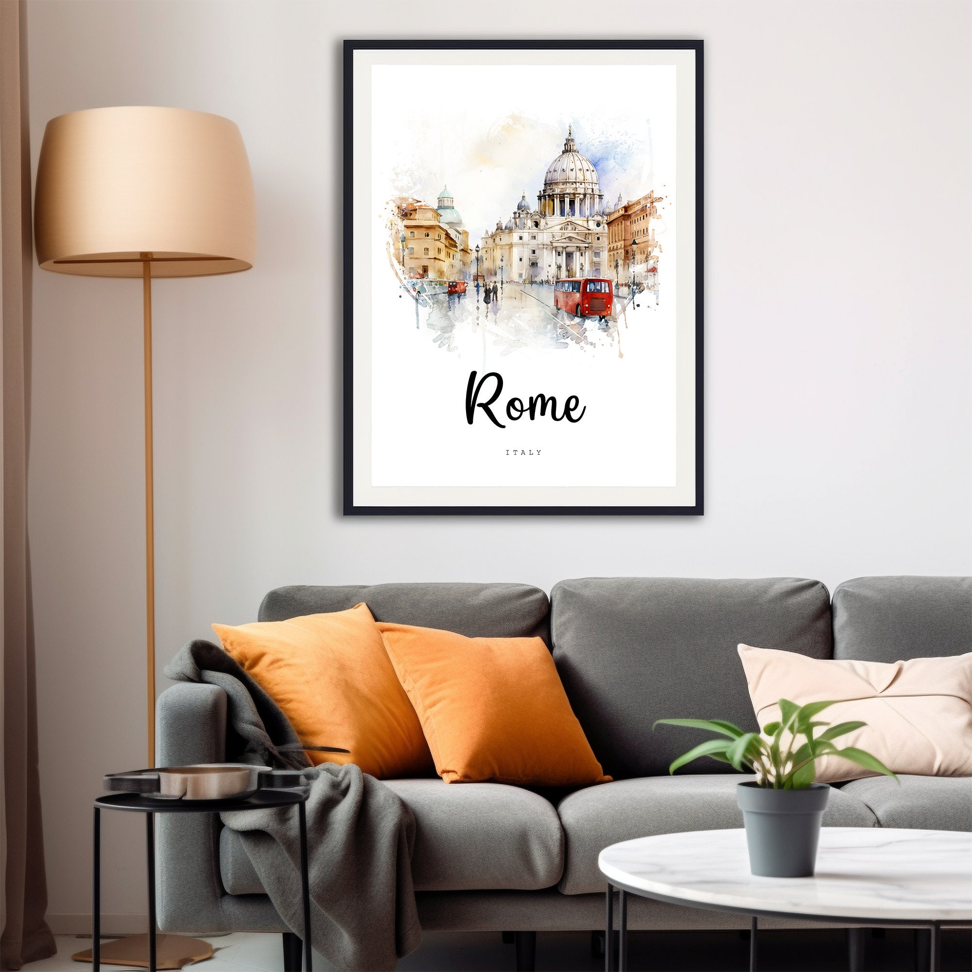 Rome Italy Travel Poster, Rome City Print, Italy Printable Wall Art ...