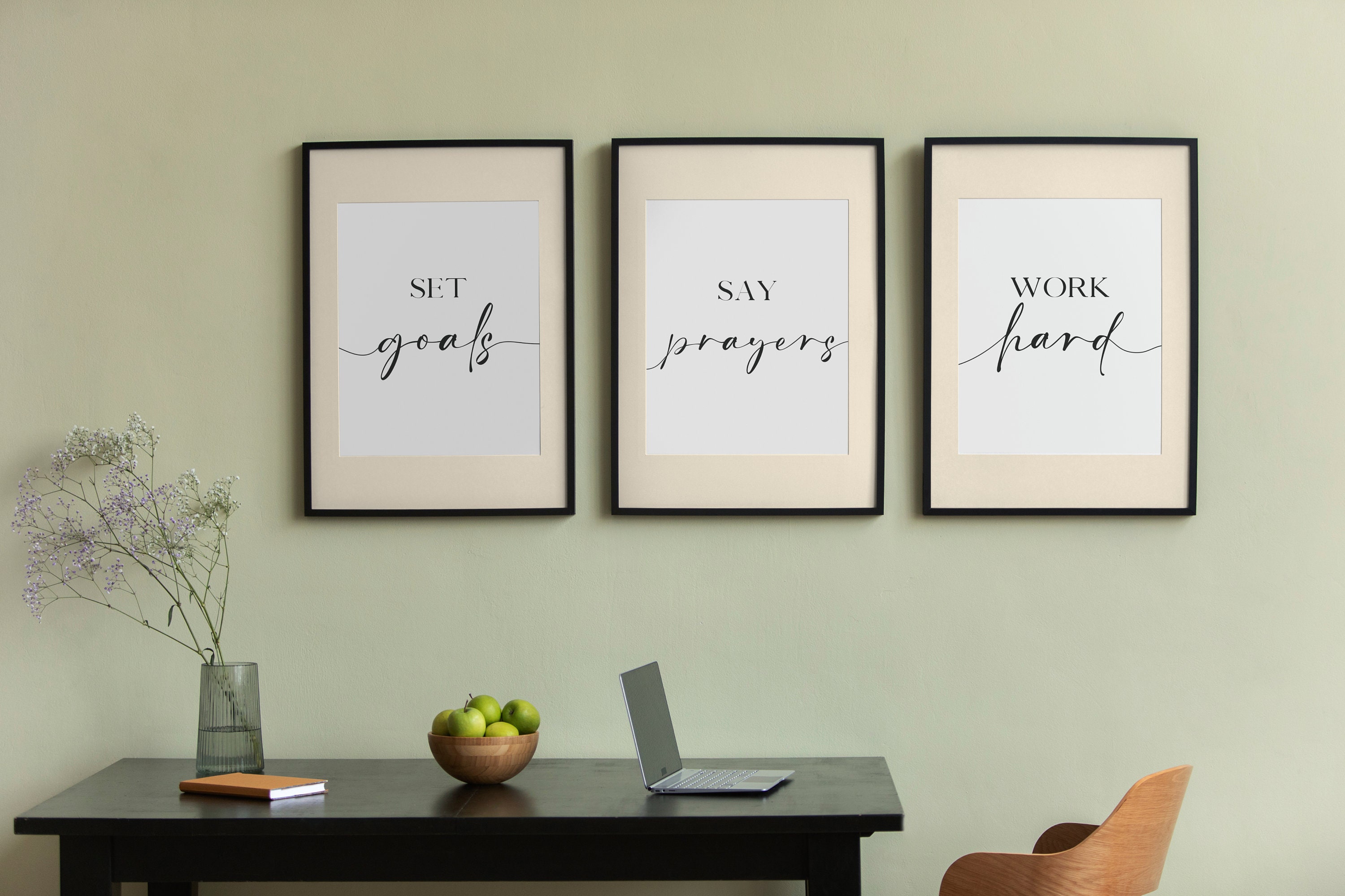 Office Wall Art, Office Decor, Work Hard Sign, Home Office Decor ...