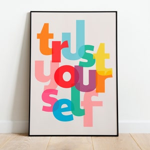 Trust Yourself Motivational Print, Inspirational, Trust Yourself ...