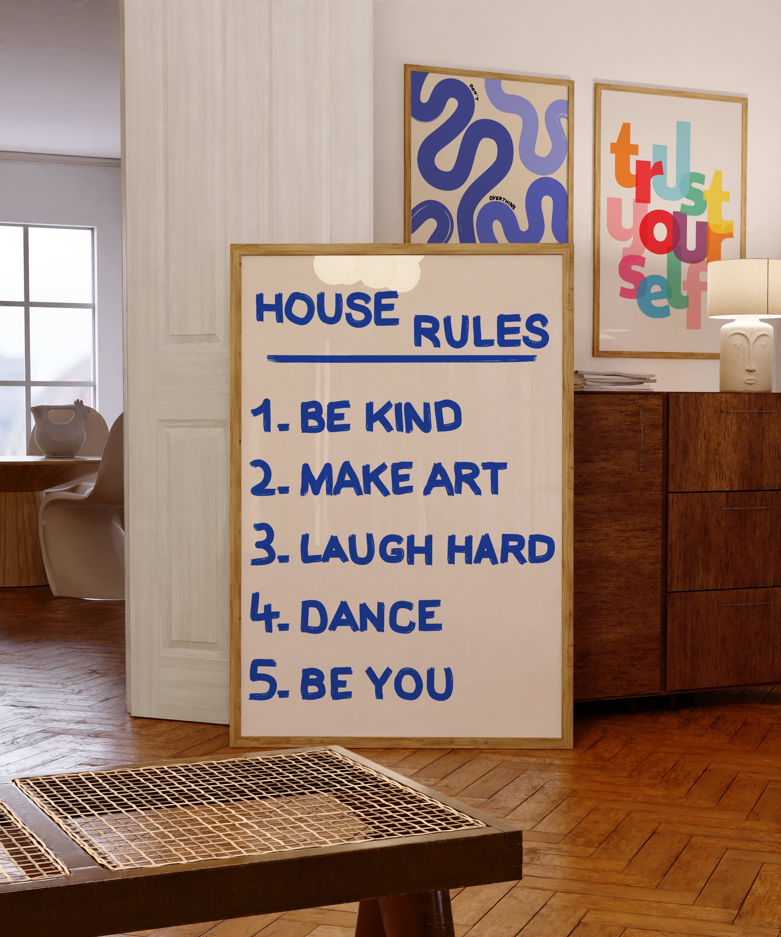 House Rules Wall Art, Minimalist Wall Print,modern Art Print, Trendy ...