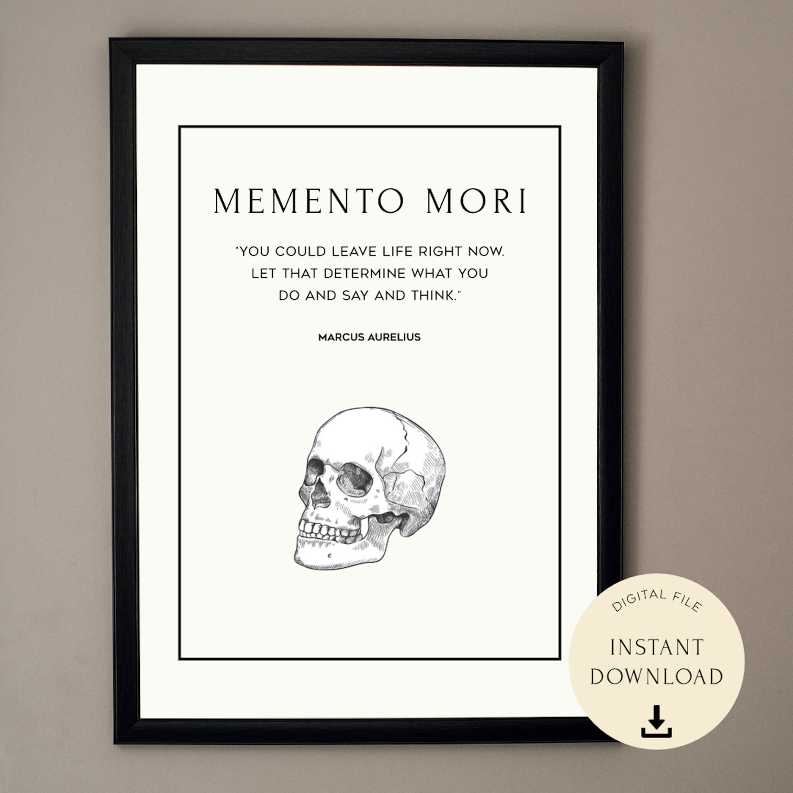 Marcus Aurelius Quote Poster, Stoicism Print, Philosophy Gift, Stoic ...