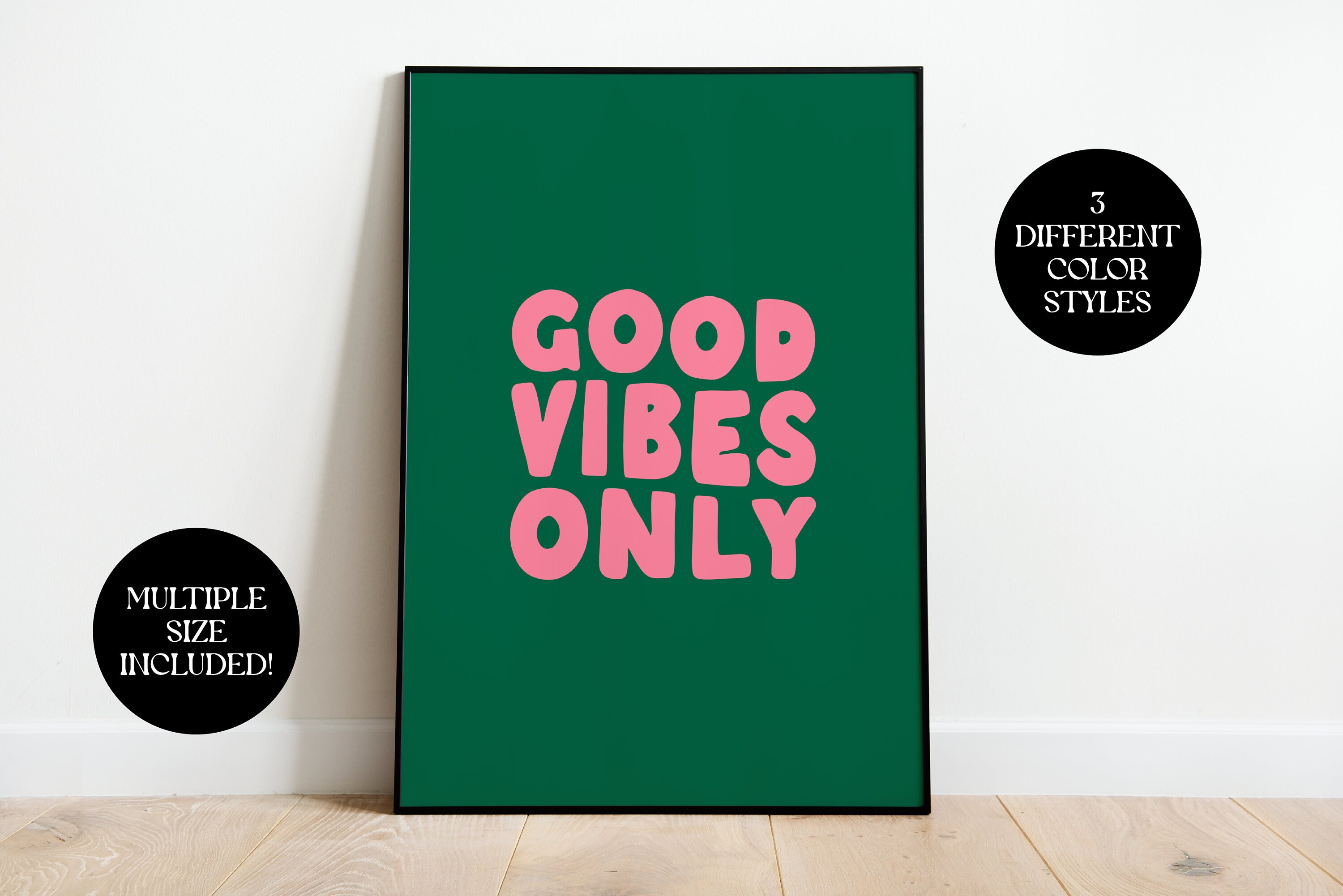 Good Vibes Only Print, Good Vibes Only Printable Wall Art, Good Vibes ...