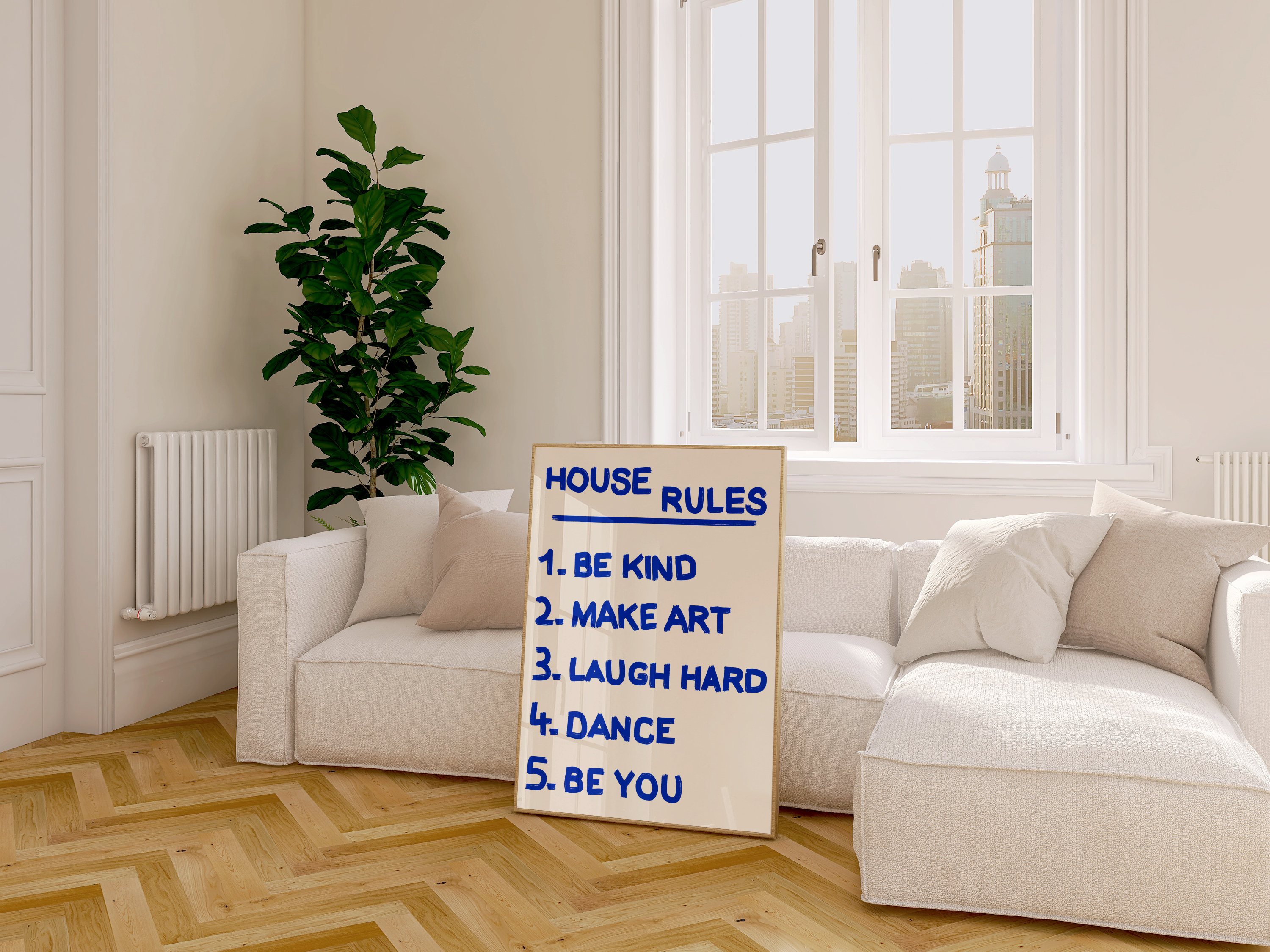 House Rules Wall Art, Minimalist Wall Print,modern Art Print, Trendy ...