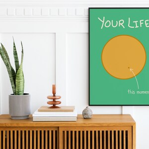 Your Life - This Moment, Original Printable Dorm Room Art, Maximalist ...