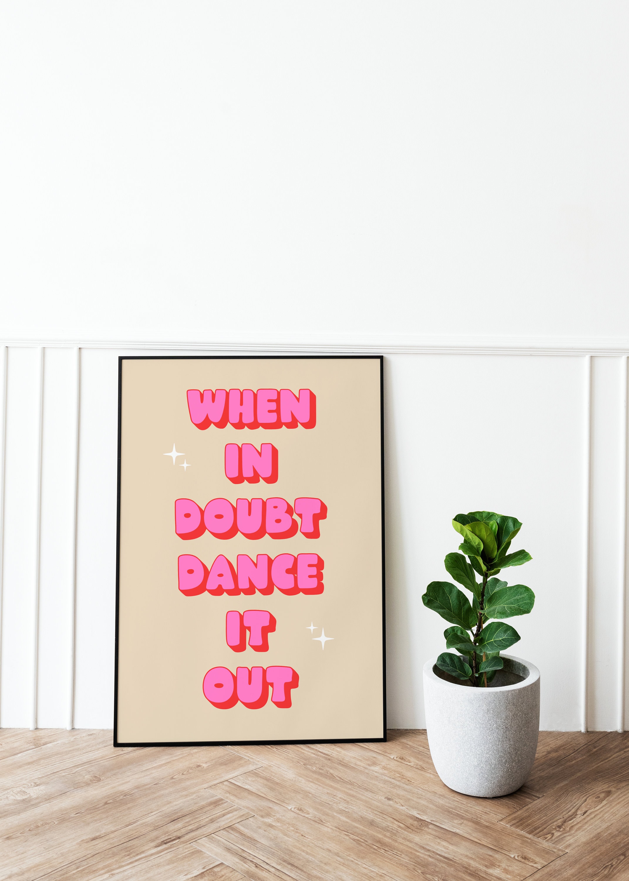 When in Doubt Dance It Out Print, Colorful Dorm Decor (digital Download ...