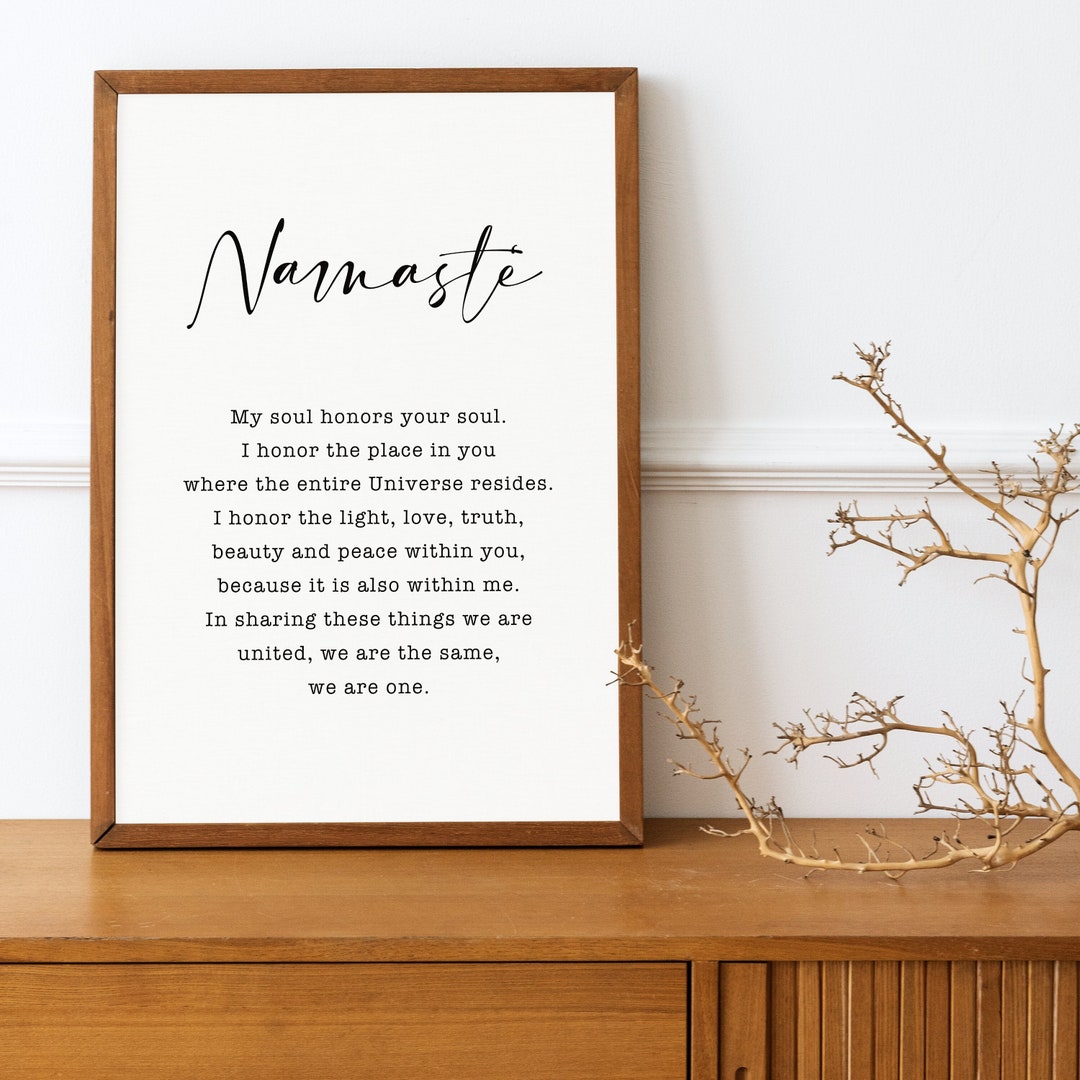 Namaste Printable, Namaste Sign, Namaste Wall Art, Yoga Poster, Namaste ...