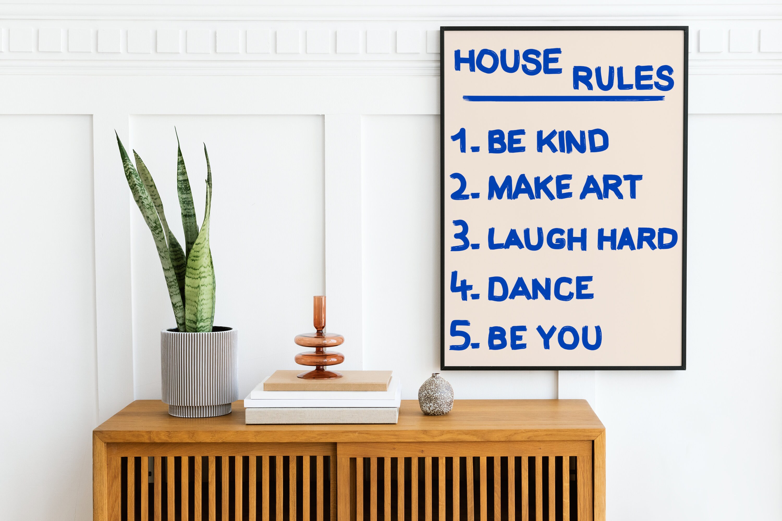 House Rules Wall Art, Minimalist Wall Print,modern Art Print, Trendy ...