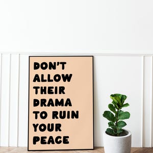 Peace, Positive Wall Art, Minimalist Wall Print, Modern Art Print ...