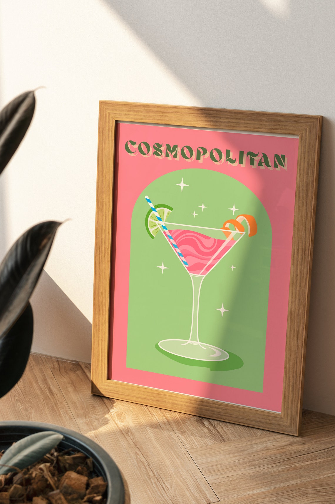 Cosmopolitan Cocktail Print Retro Cocktail Wall Art Cocktail - Etsy