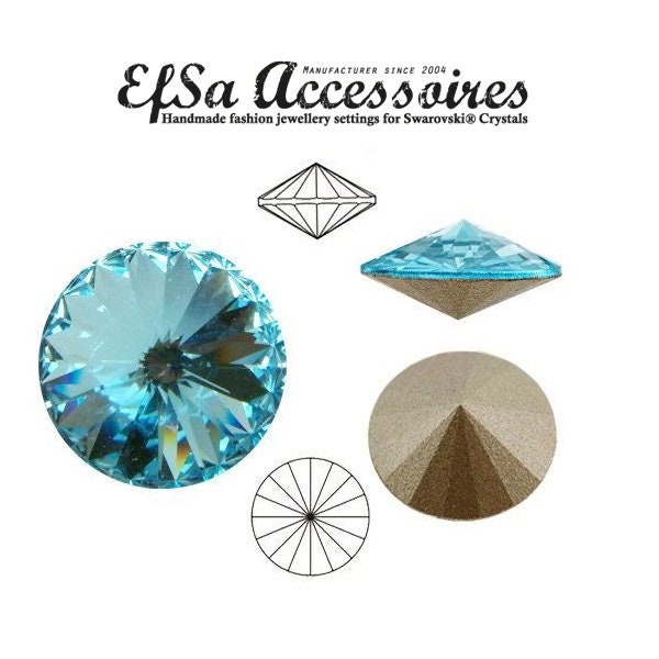 Swarovski Crystal 1122 Rivoli Round Stones Crystals, Various Colors in ...