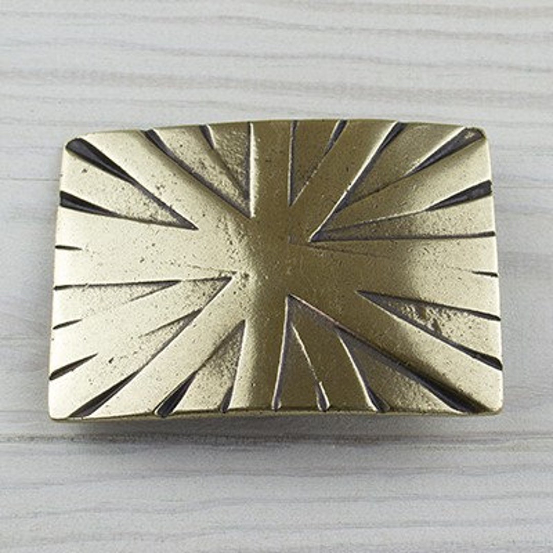 Bronze Belt Buckle, Rectangle Belt Buckle, Striped Belt Buckle, Metal ...