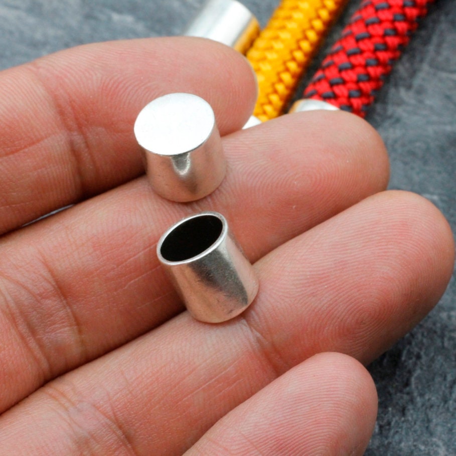 10 End Caps for Round Leather Cords, Paracord, Tassel Caps, Necklace ...