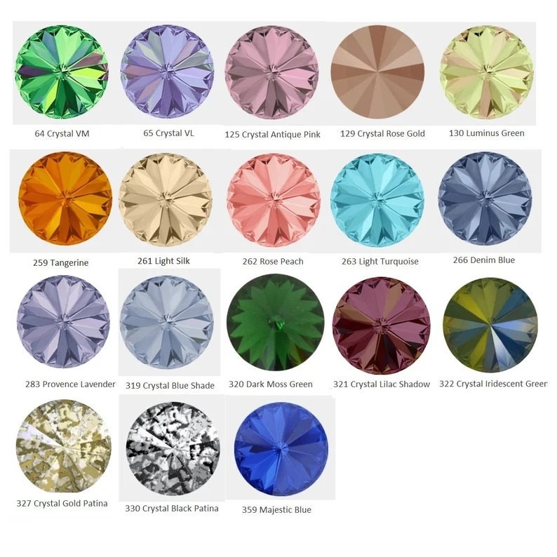 10 Mm Swarovski Crystal 1122 Rivoli Round Stones Crystals Various ...