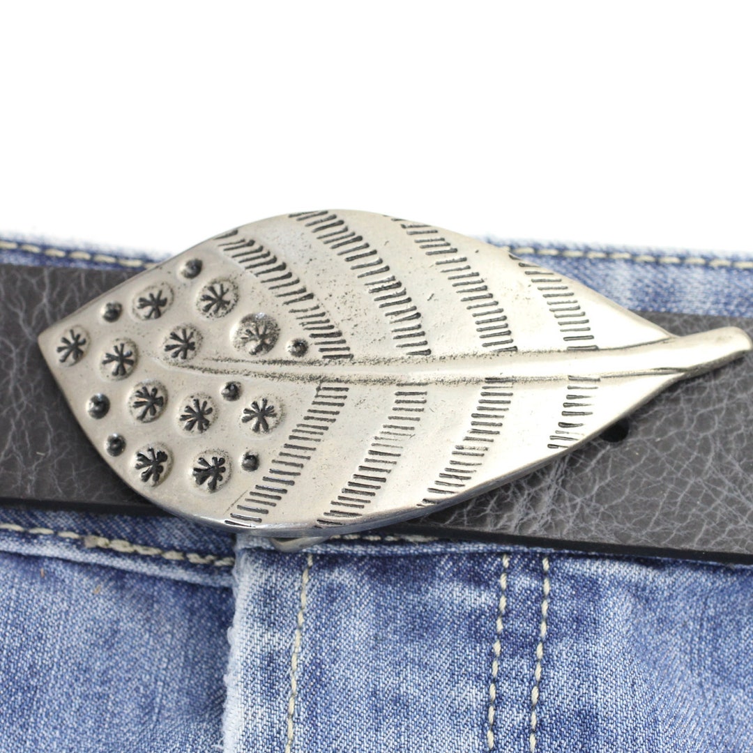 Leaf Belt Buckle, Boho Belt Buckle, Leaf Accessory Belt, Leather Belt ...