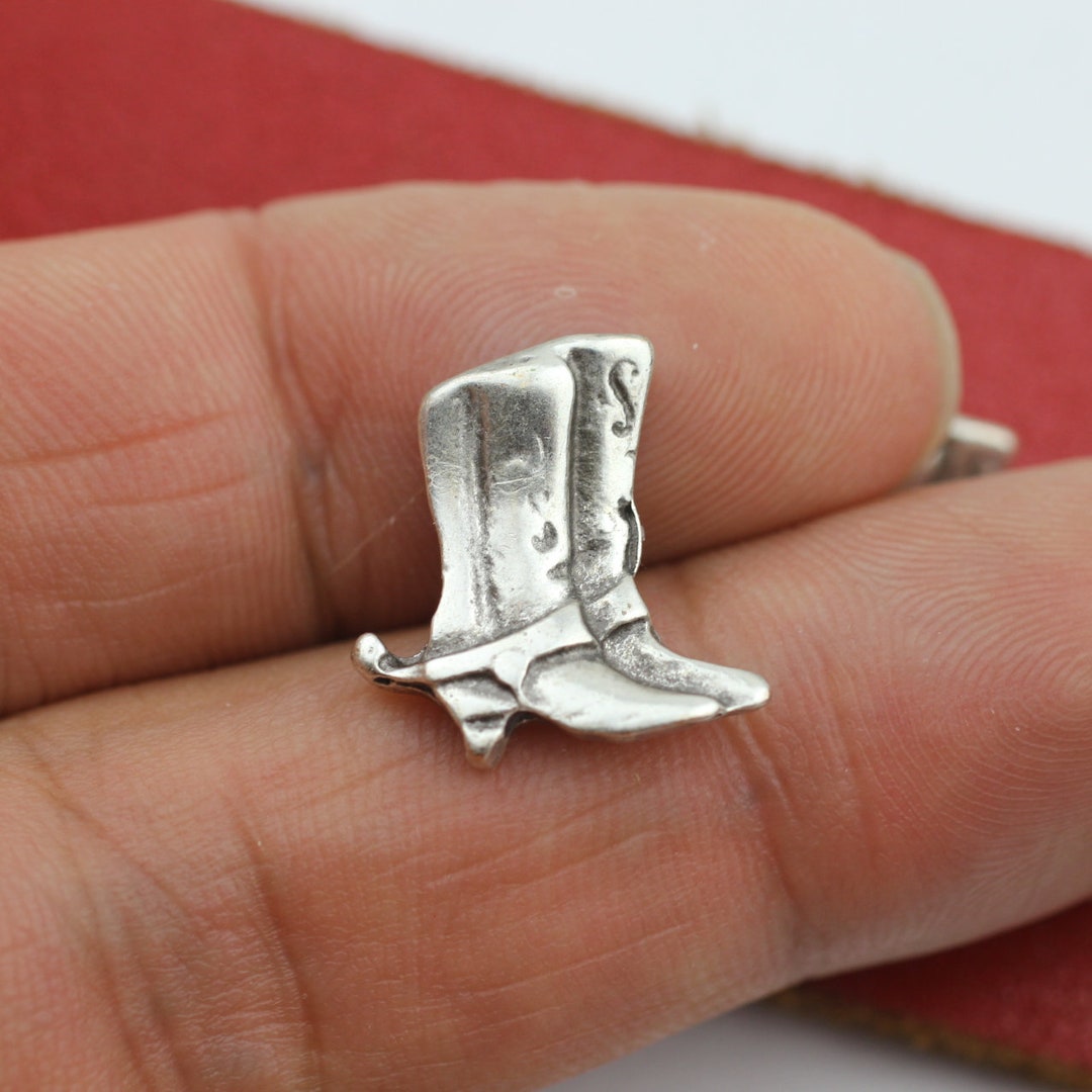 10 Cowboy Boots Rivets ,western Boots Charms,boot Drops,sterling Silver ...