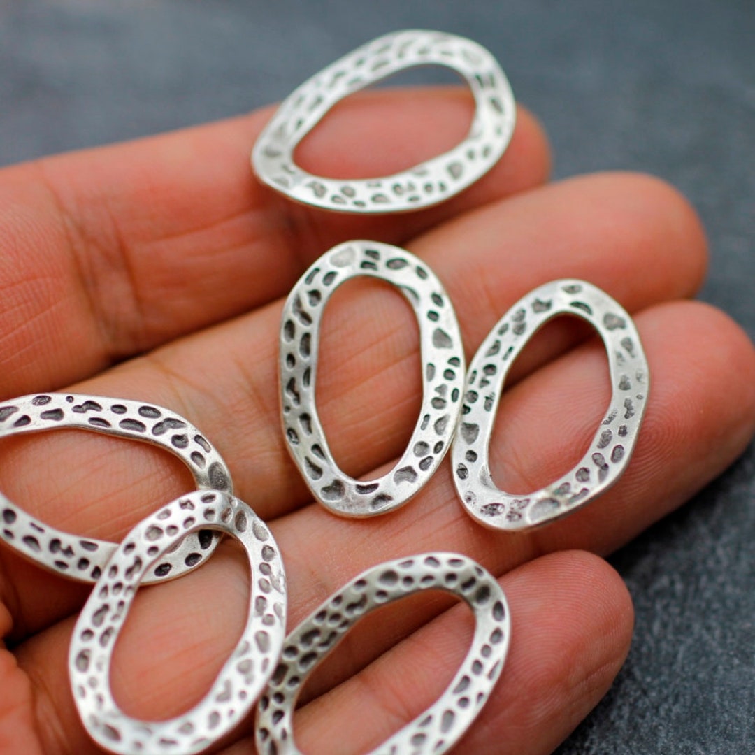 10 Connector Charms, Artisan Charms, Pendant Making, Earring Charms ...