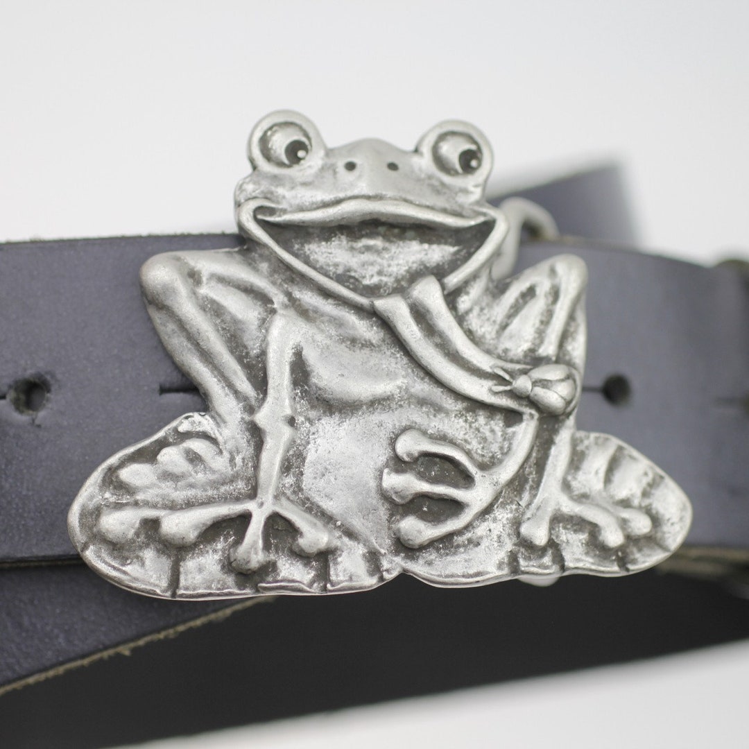 Frog Belt Buckle, Leather Belt Accessories, Antique Silver Buckle for ...