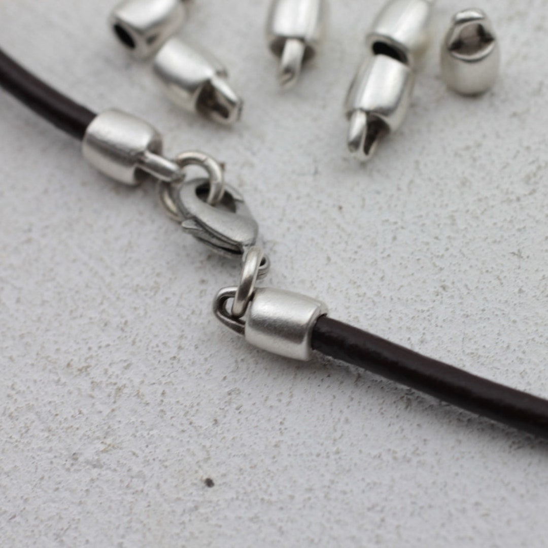 20 Cord End Caps Bell End Cap for Round Leather Necklace End - Etsy