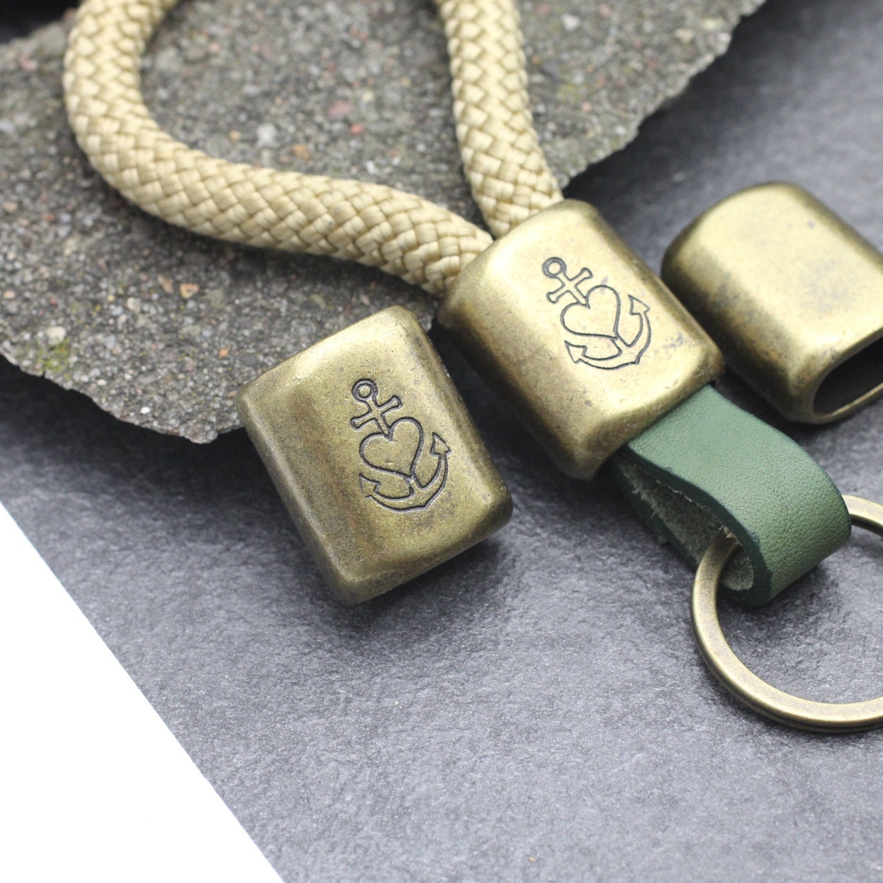 1 Antique Brass Faith Love Hope Slider Beads for Keychain - Etsy