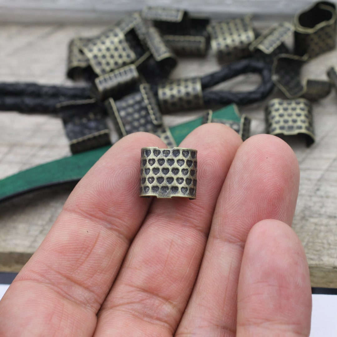 10 Antique Bronze Metal Crimp, Fold Over Crimp, Cord Crimp, Crimp ...