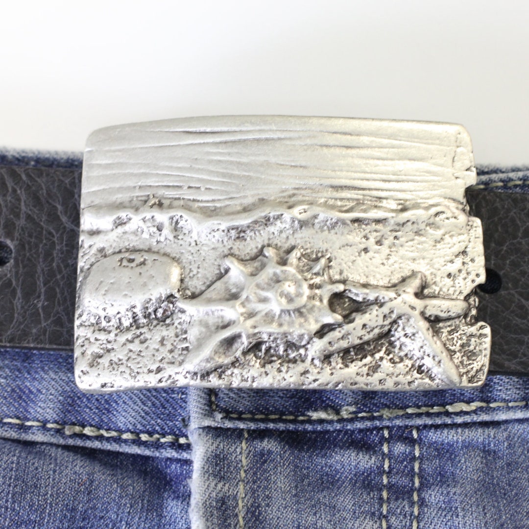 Seashell Belt Buckle, Beach Belt Buckle, Nautical Belt, Navy Belt ...