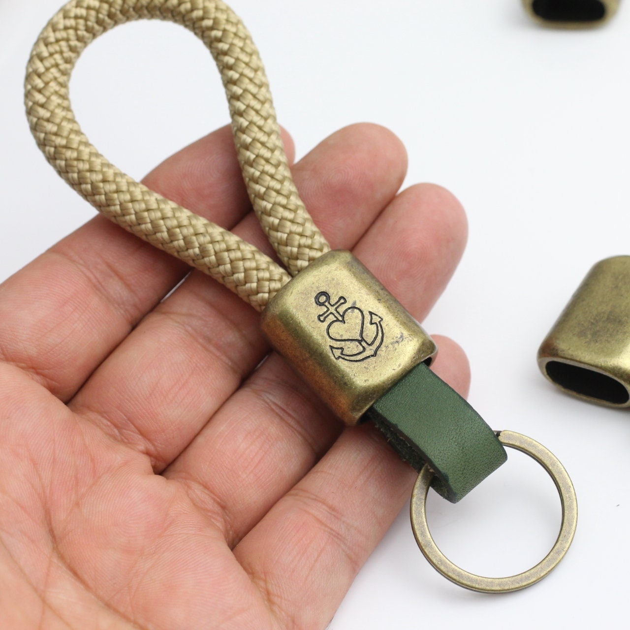 1 Antique Brass Faith Love Hope Slider Beads for Keychain - Etsy