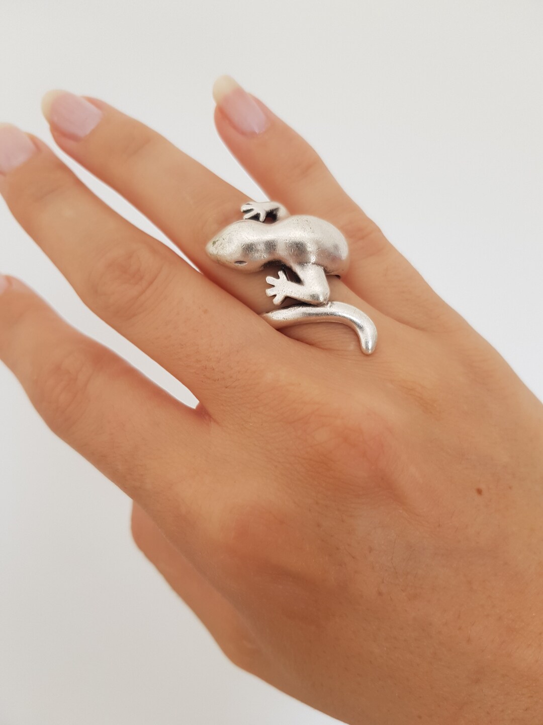 Gekko Ring, Animal Ring, Lizard Rings, Adjustable Ring, Animal Jewelry ...