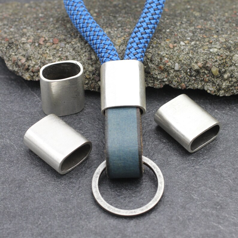 5 Antique Silver End Cap With Engraving Keychain Findings, Keychain ...