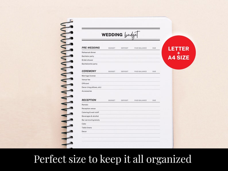 Wedding Planner Printable Book - Printable Wedding Planner PDF ...