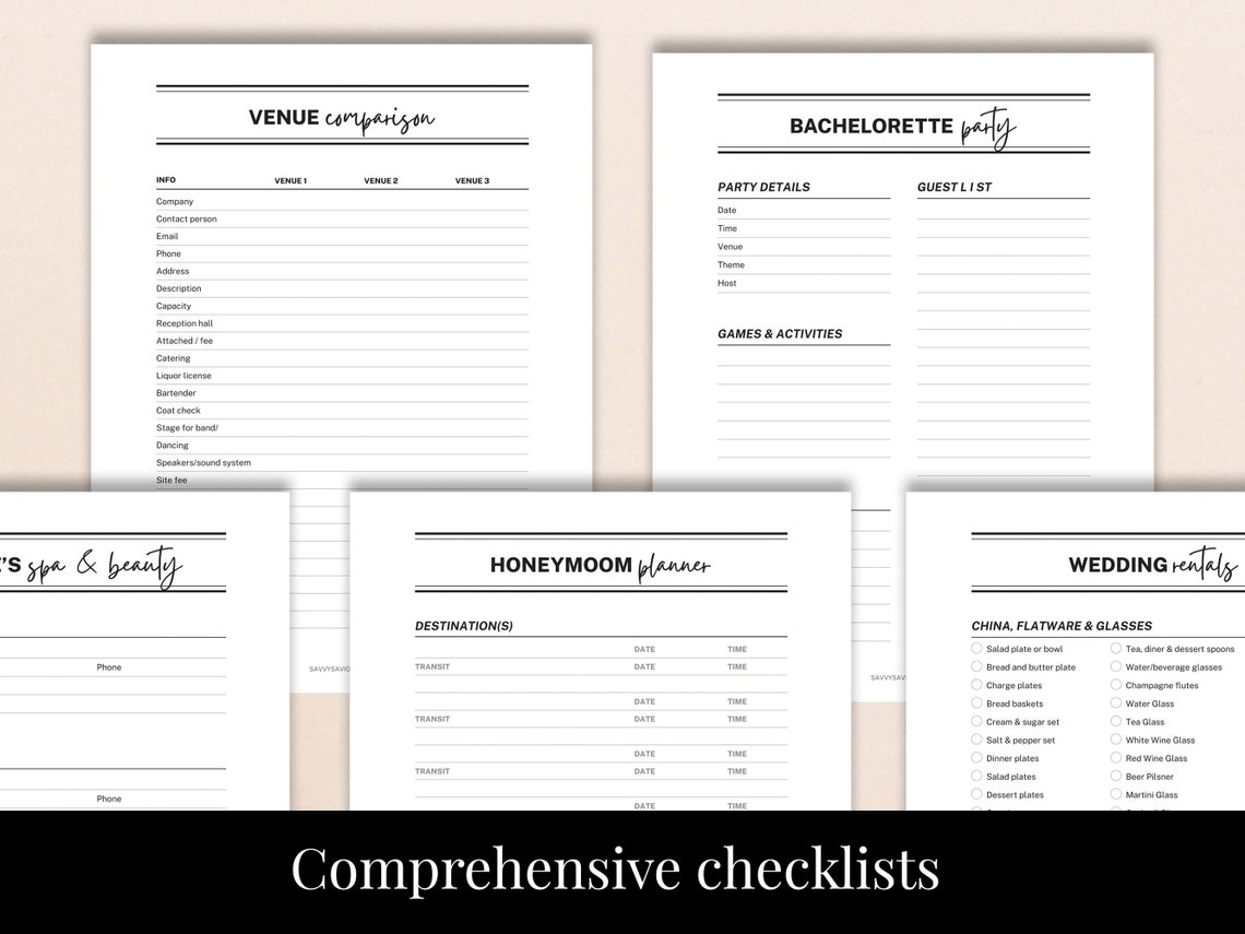 Wedding Planner Printable Book Printable Wedding Planner PDF - Etsy