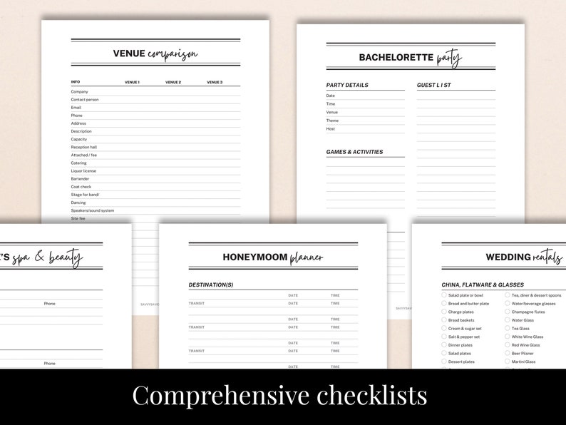 Wedding Planner Printable Book - Printable Wedding Planner PDF ...