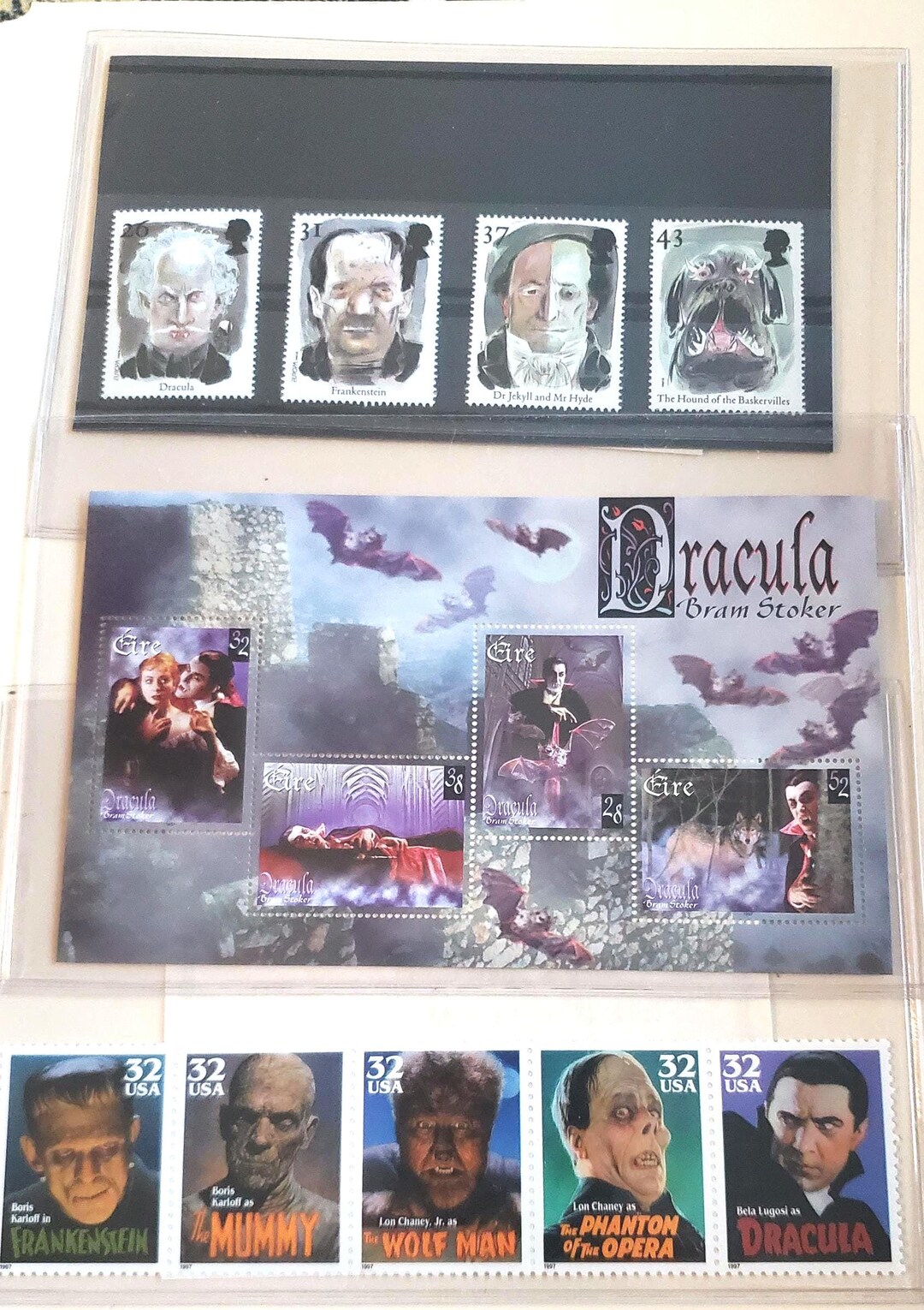 Dracula Stamps Plate Block - Bram Stoker Collectible Stamps - Etsy