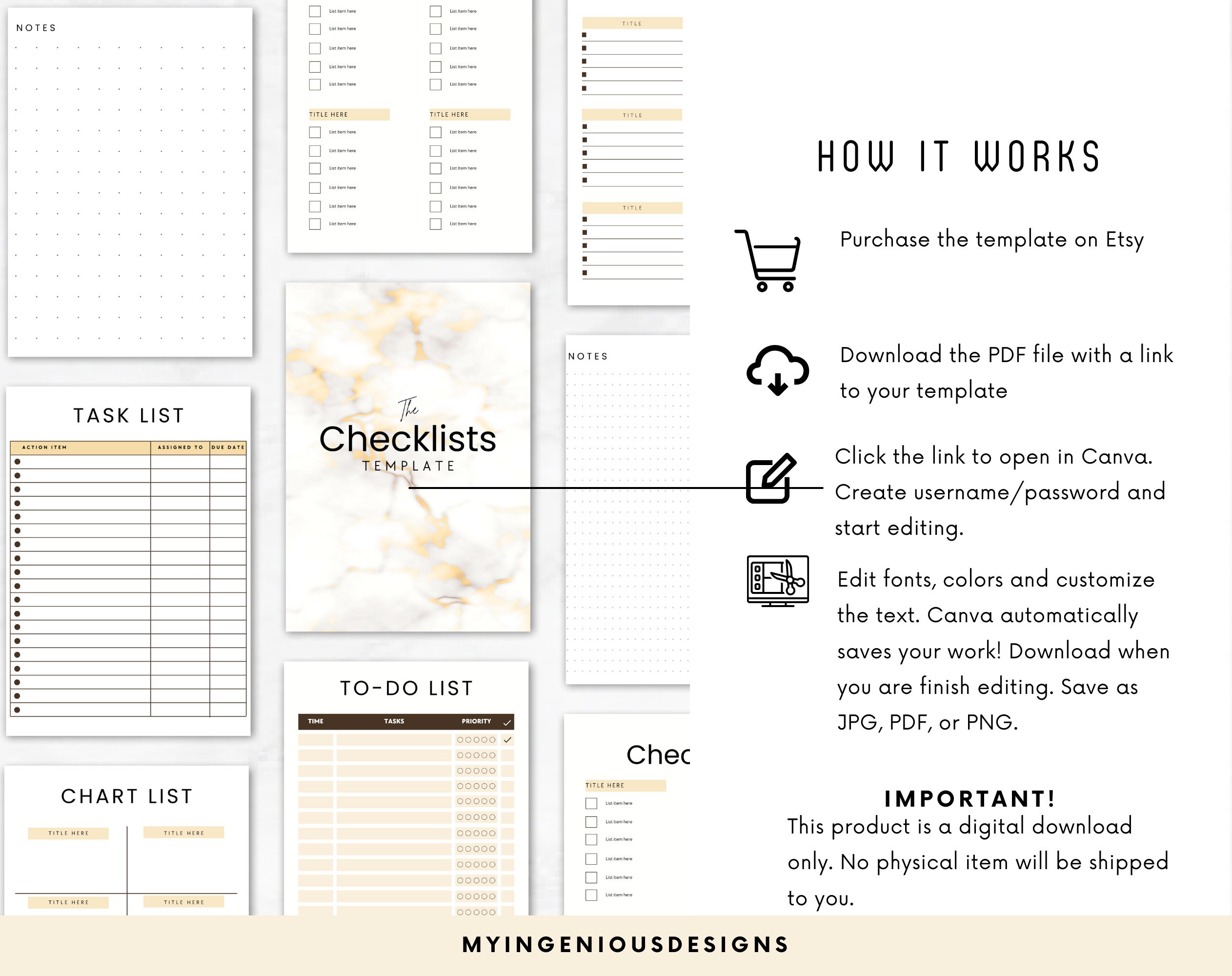 Checklist Templates Canva Checklist Templates for Creators Fully ...