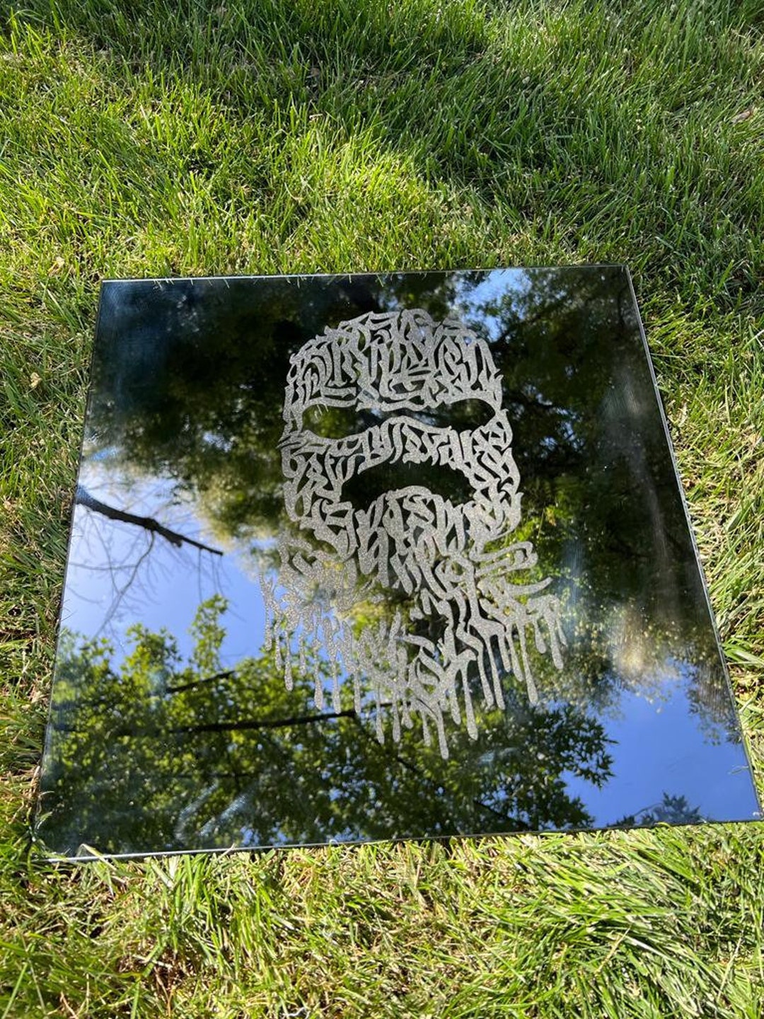 Engraved Mirror Calligraphy Vintage Cute Mirror Print on Demand Mirrors ...