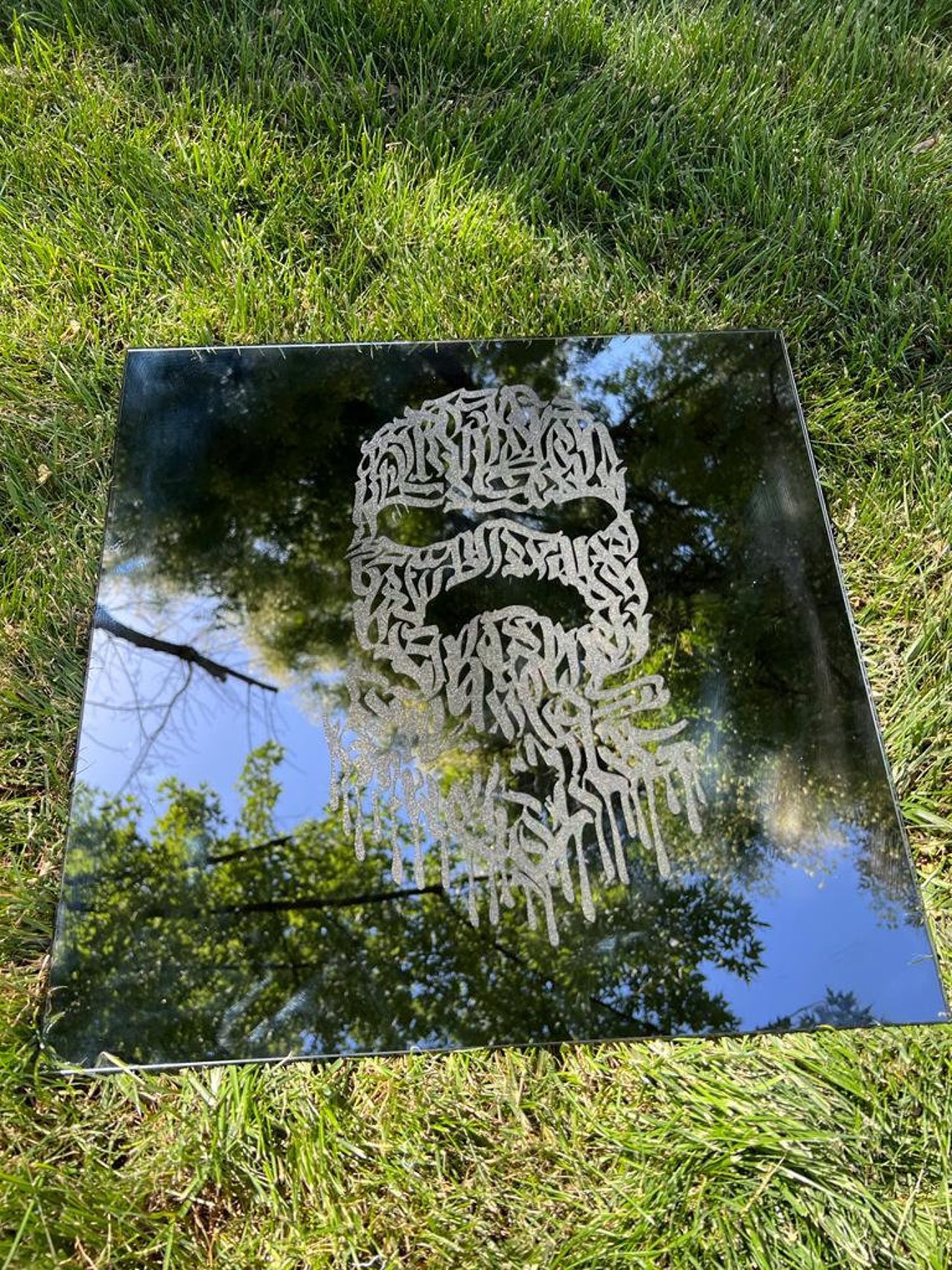 Engraved Mirror Calligraphy Vintage Cute Mirror Print on Demand Mirrors ...
