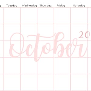 Blank Calendar, Printable Calendar, Editable Calendar, Calendar ...