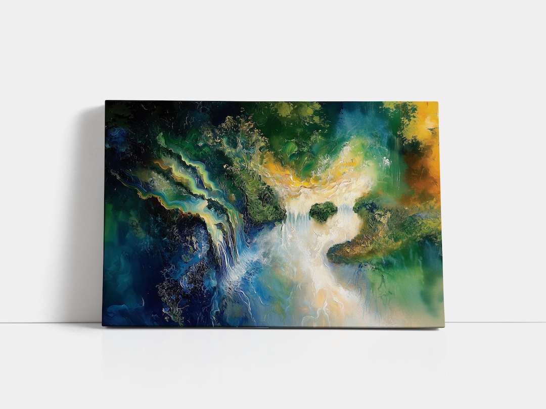 Garden of Eden Wall Art Canvas Prints, Modern Abstract Landscape Art ...