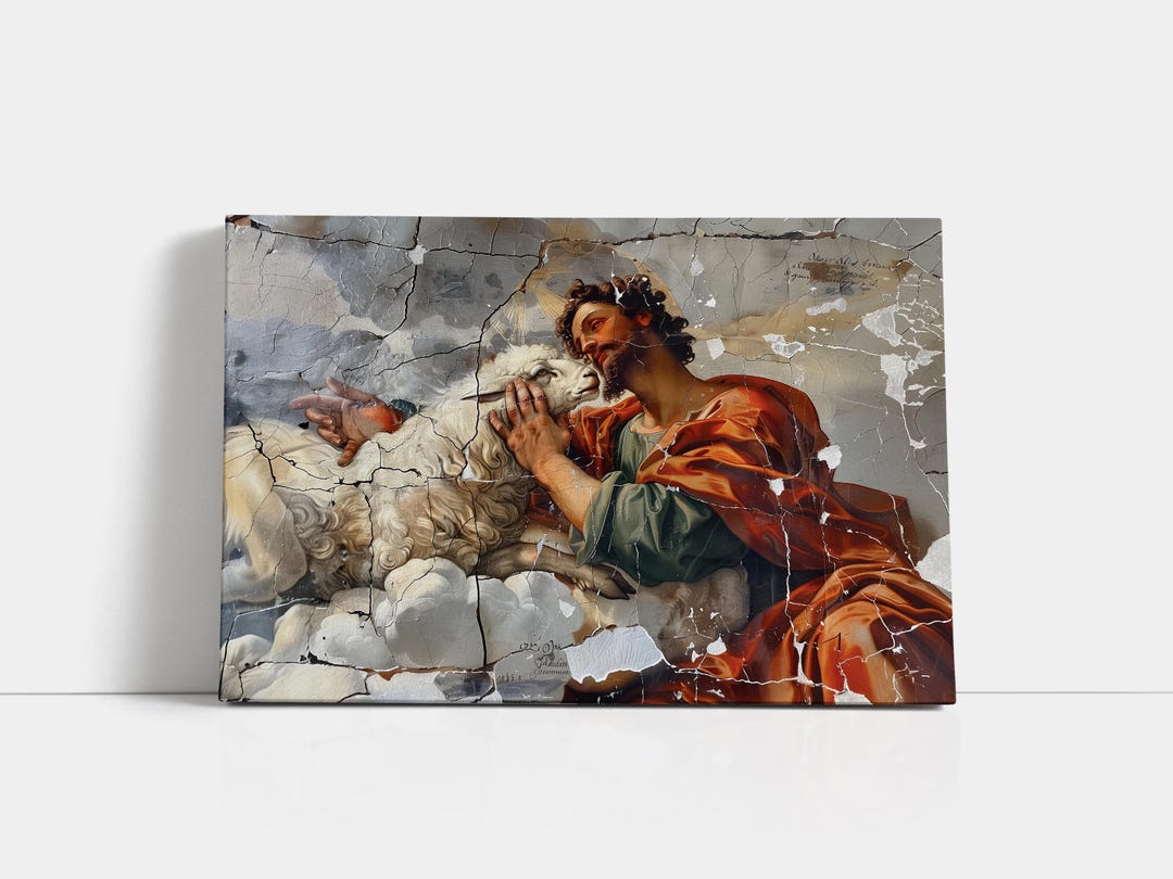 Baroque Mural Catholic Art Canvas Large Print, Christian Faith Home ...