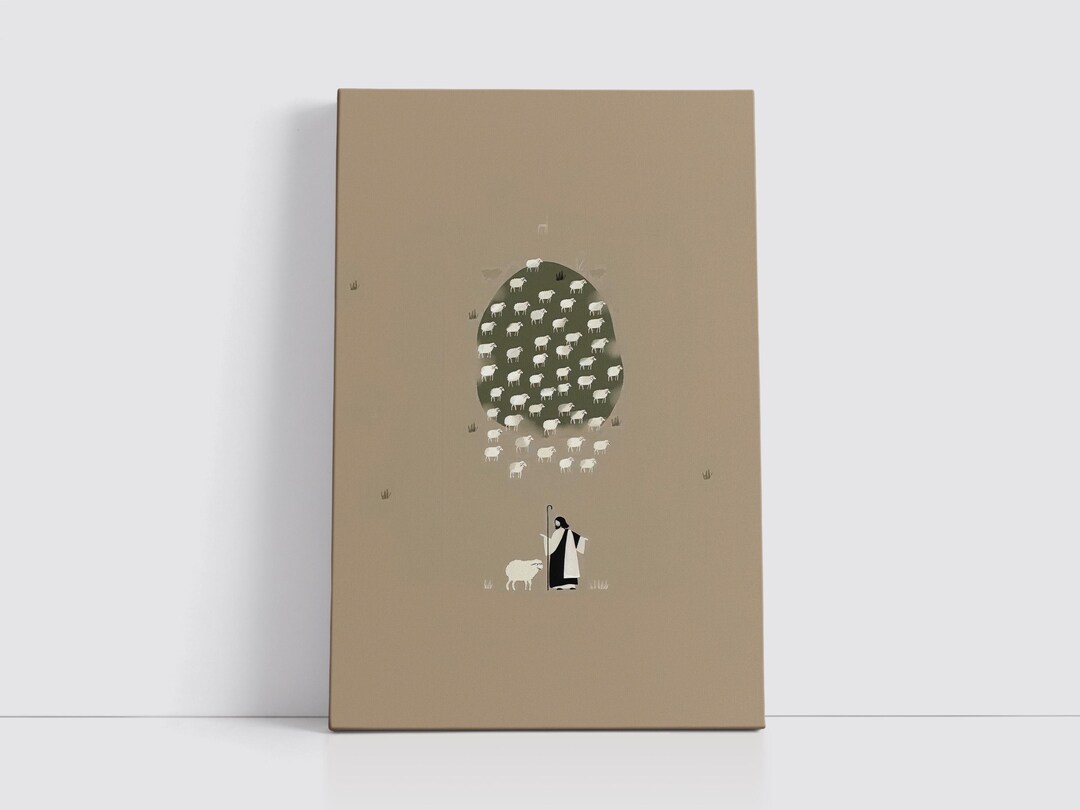 Modern Minimalist Christian Art Canvas Large Print Faith in Jesus and ...
