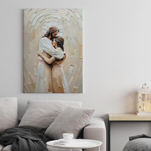 Jesus Hugging Woman Canvas Print: Christian Home Decor - Etsy