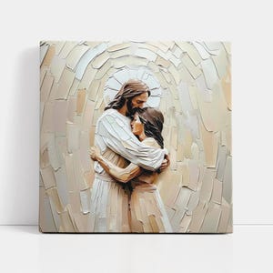 Jesus Hugging Woman Canvas Print: Christian Home Decor - Etsy