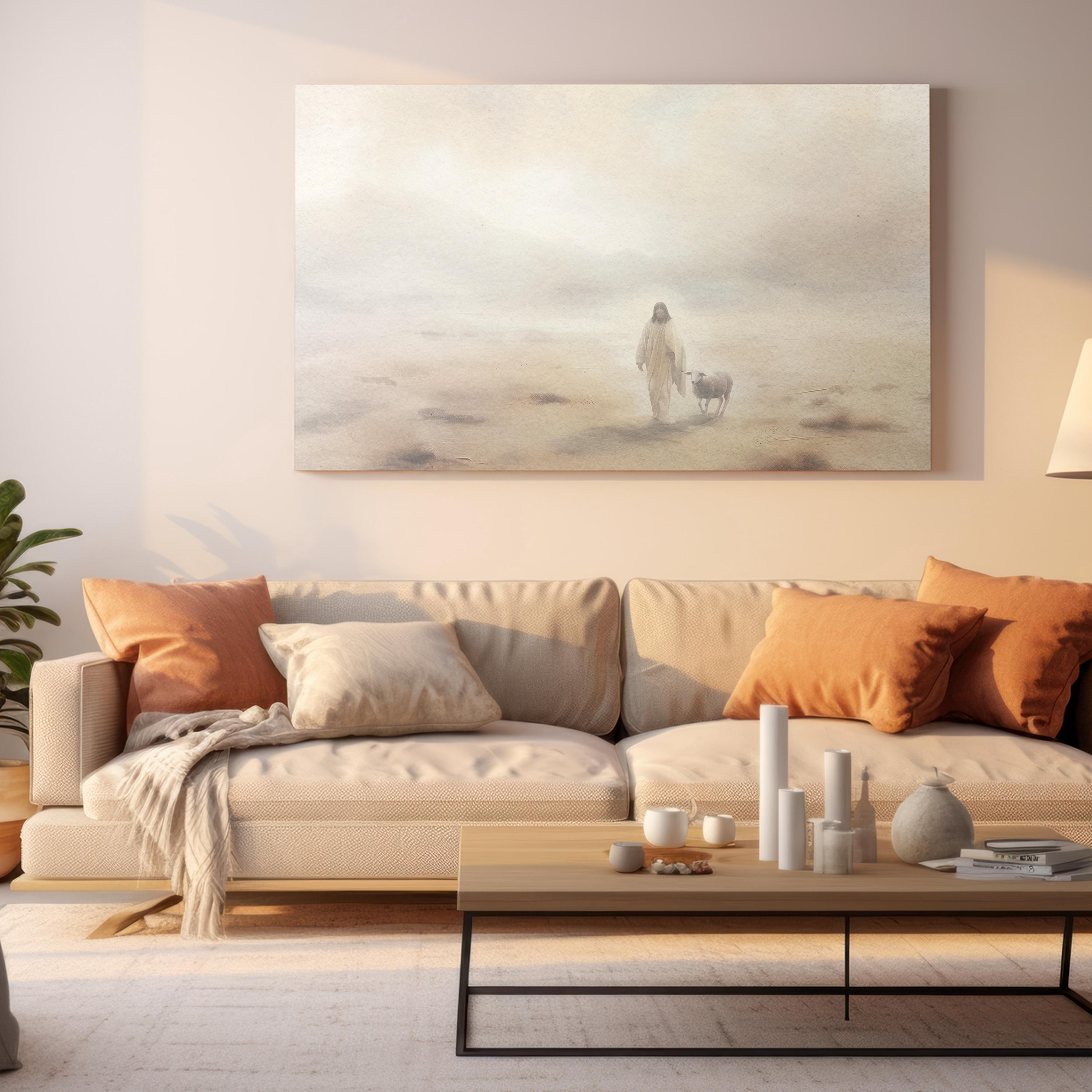 Jesus and Lost Sheep Canvas Print: Christian Home Decor - Etsy