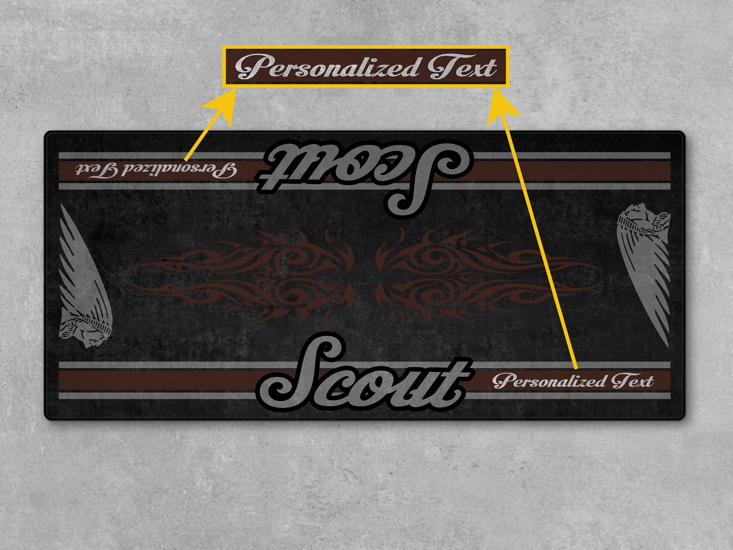 Garage Mat Design for Scout Bobber Motorcycle Mat Personalized Display ...