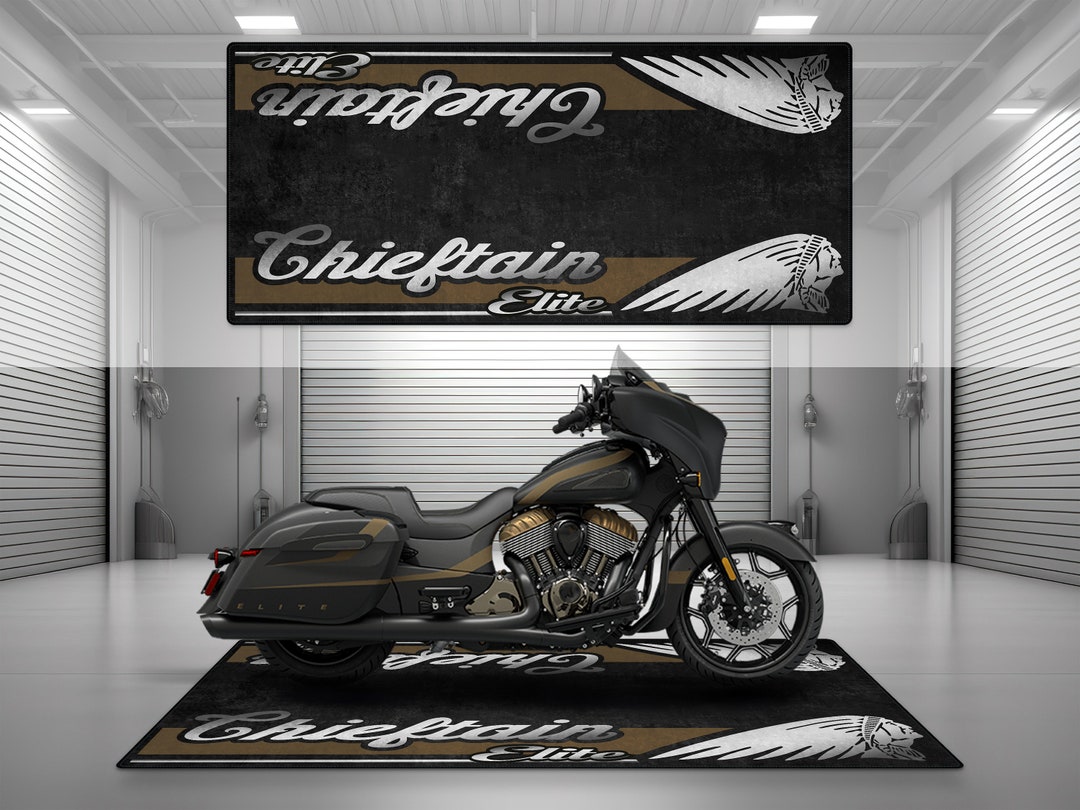 Garage Mat Design for Chieftain Elite Motorcycle Mat Personalized ...