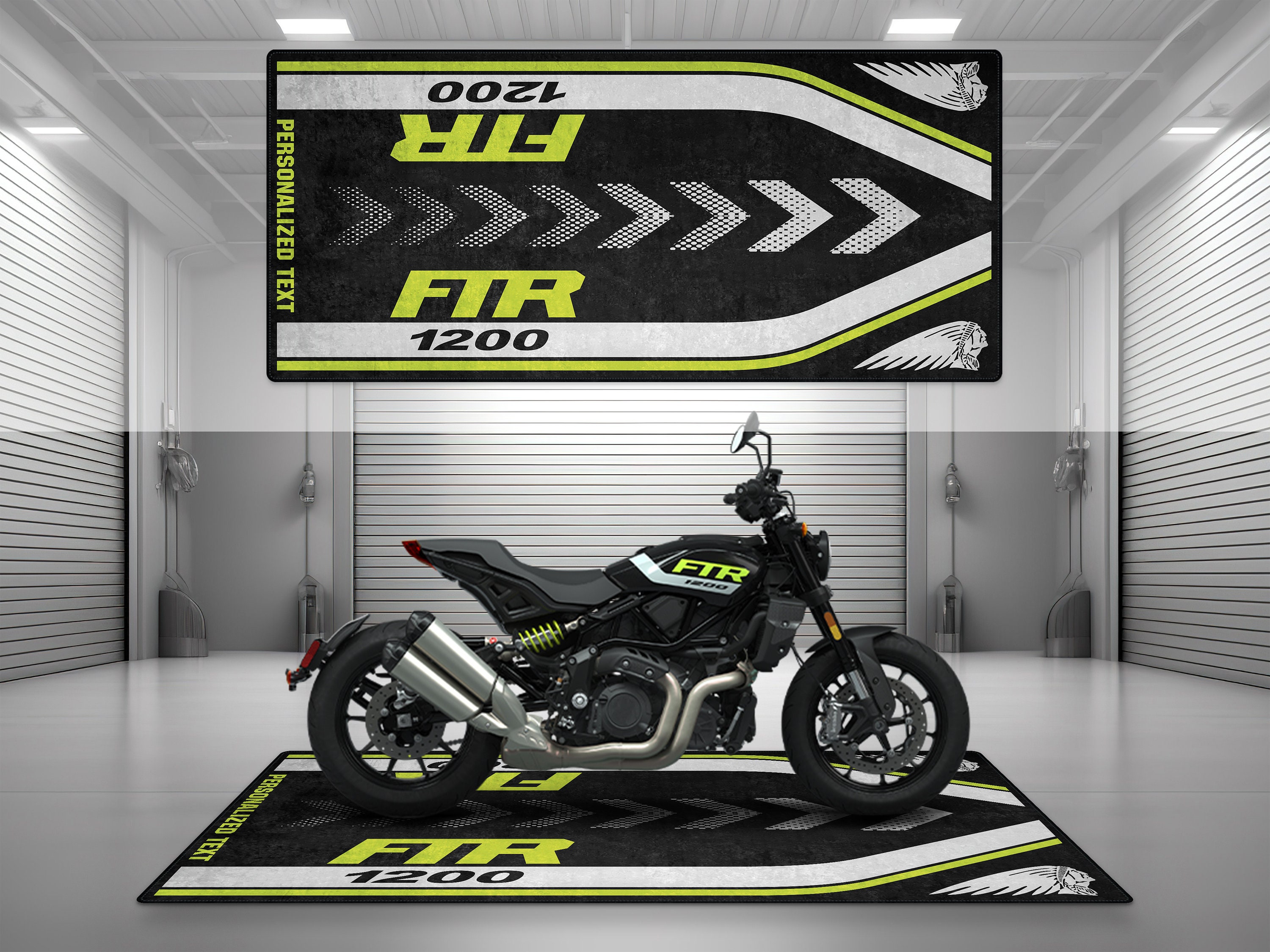 Garage Mat Design for FTR 1200 Motorcycle Mat Personalized Display ...