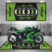 Garage Mat Ninja "times Roll" Design for Ninja Green Motorcycle Mat ...
