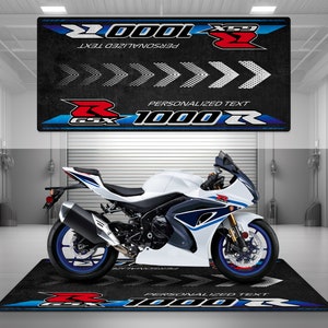 Garage Mat Design for GSX R1000R 2023 Motorcycle Mat Personalized ...